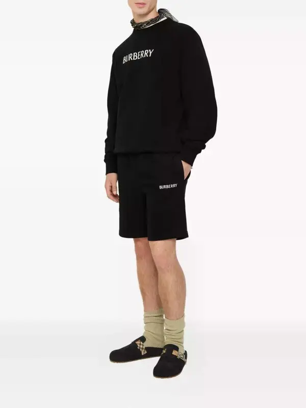 Burberry Logo Cotton Track Shorts