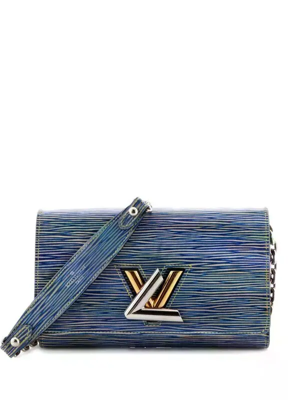 LOUIS VUITTON Twist Chain Wallet Epi Leather Crossbody Bag - Blue