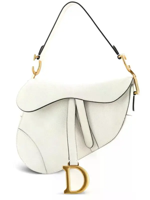 Dior Saddle Handbag Leather Shoulder Bag - Neutrals