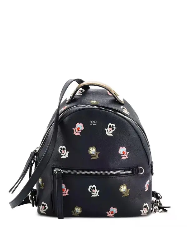 Fendi By The Way Embroidered Leather Mini Backpack
