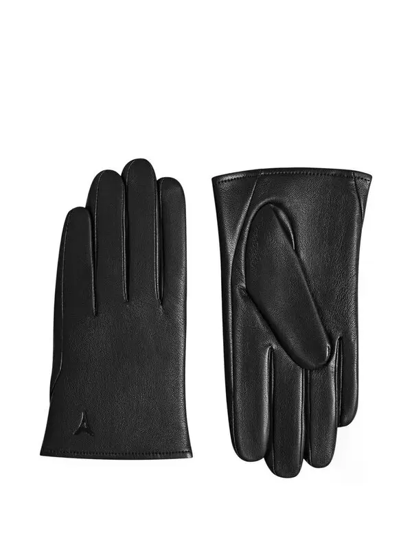 Manière De Voir Debossed Logo Gloves - Black
