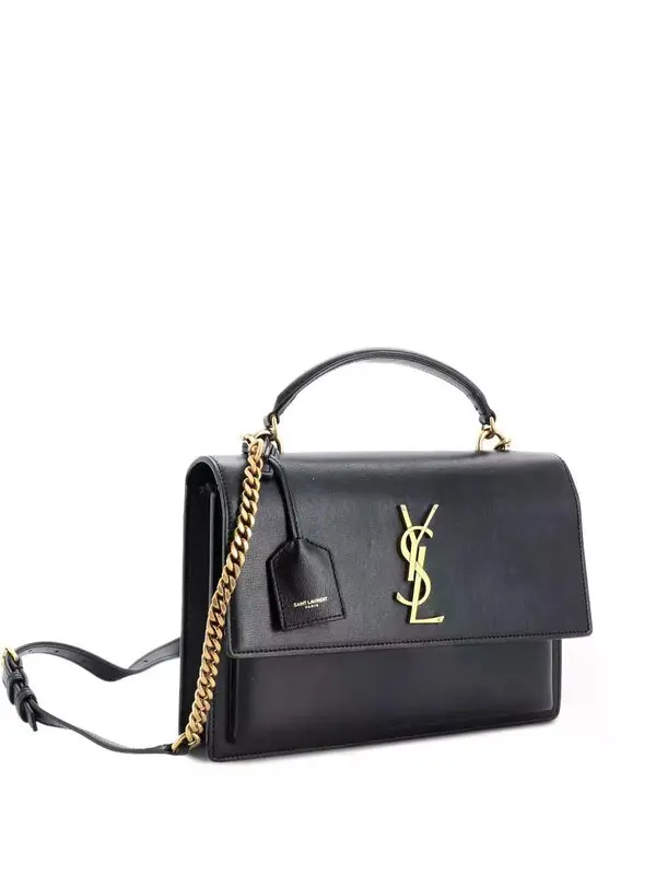 Saint Laurent Sunset Top Handle Shoulder Bag - Black