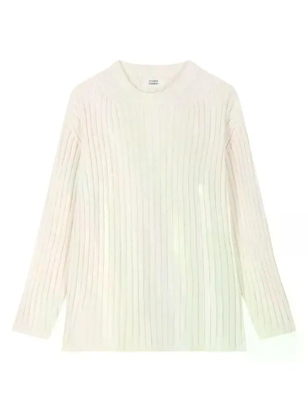 STUDIO TOMBOY Ribbed Round-neck Sweater