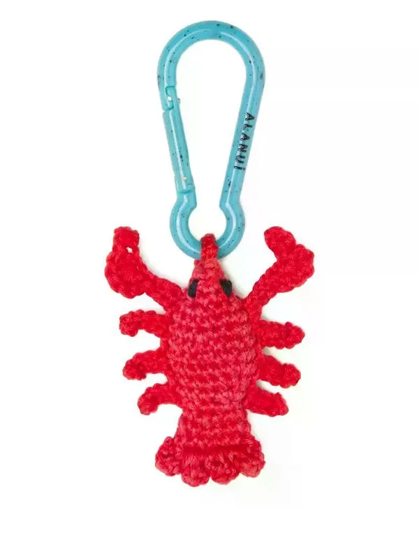 Alanui Lobster Crochet Keyring - Red