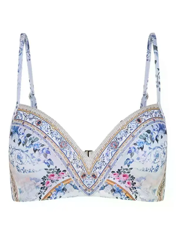 Camilla Season Of The Siren Bikini Top - White