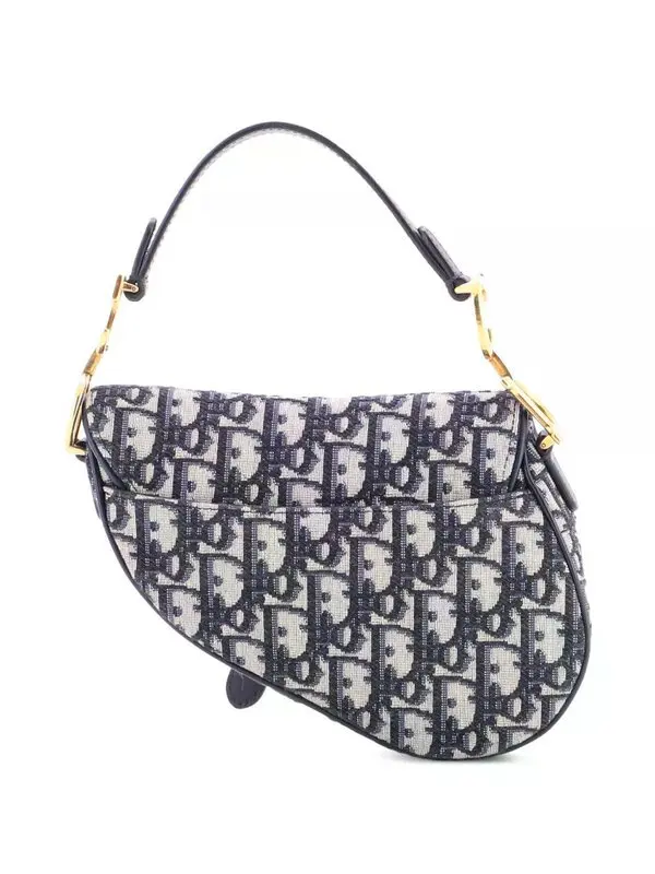 Dior Saddle Oblique Canvas Mini Shoulder Bag - Blue