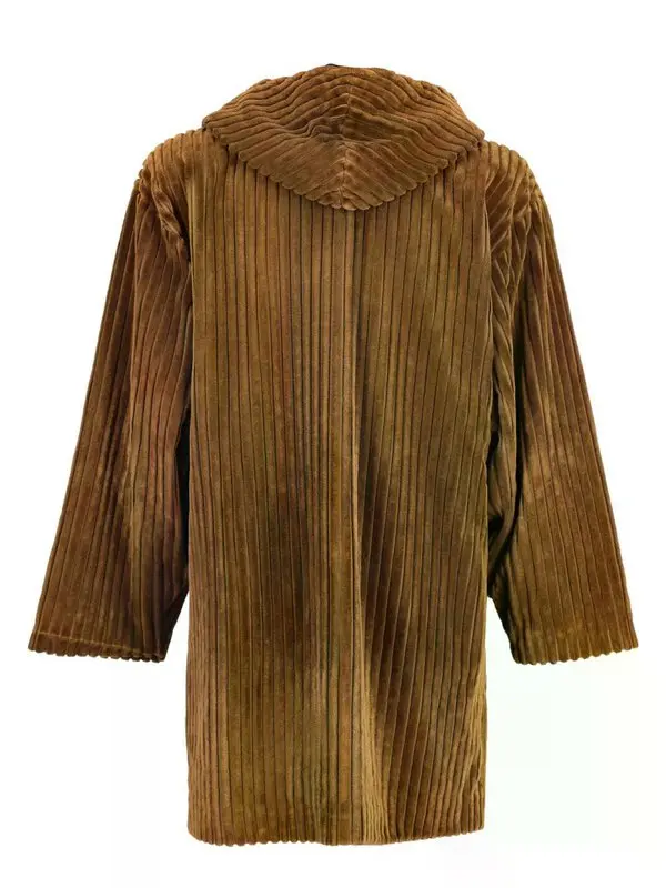 Vintage Corduroy Hooded Coat