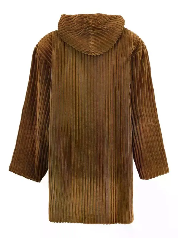 Vintage Corduroy Hooded Coat