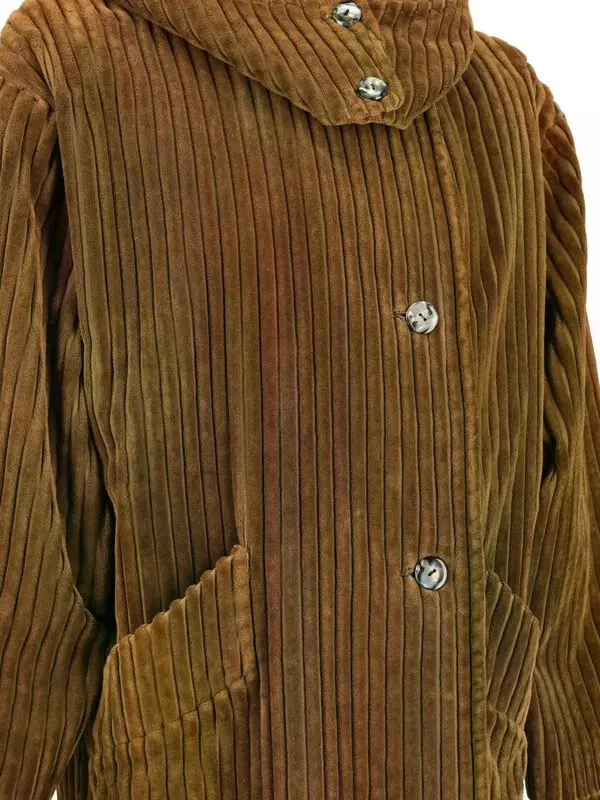 Vintage Corduroy Hooded Coat