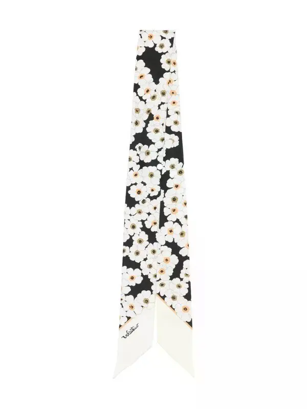 Valentino Garavani Floral-print Scarf - Black