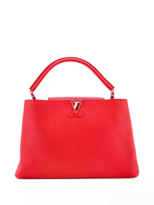 LOUIS VUITTON Capucines Mm Satchel - Red