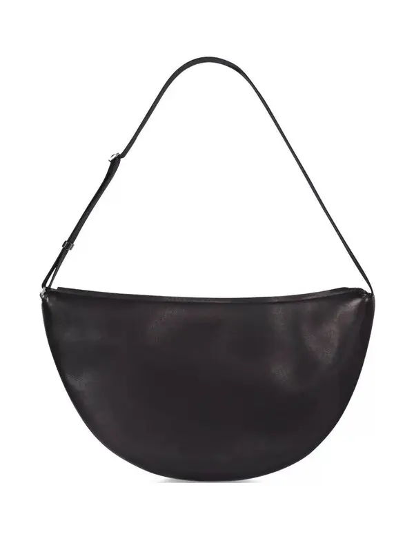 THE ROW Adjustable Leather Shoulder Bag - Black
