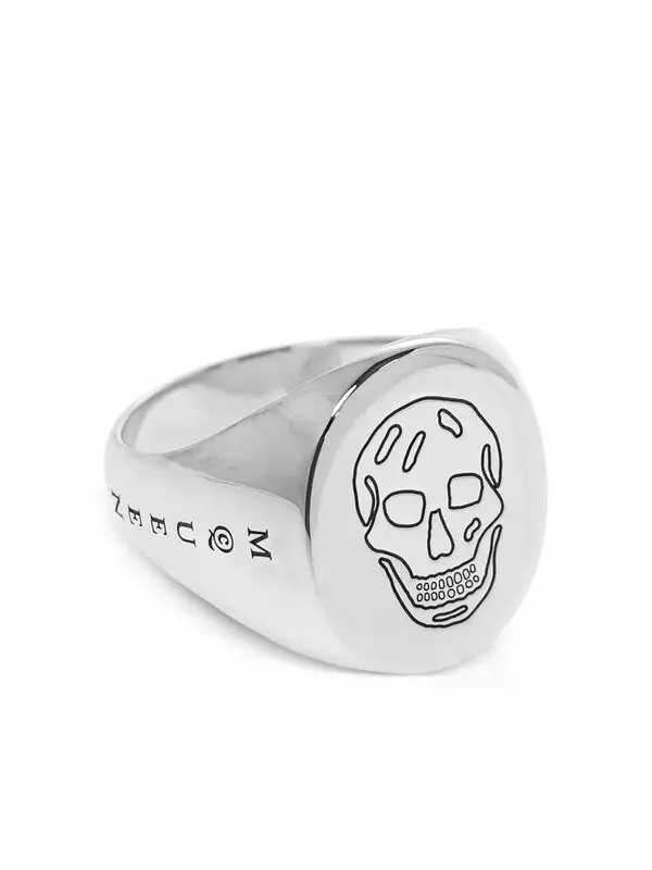 Alexander McQueen Skull-embossed Signet Ring