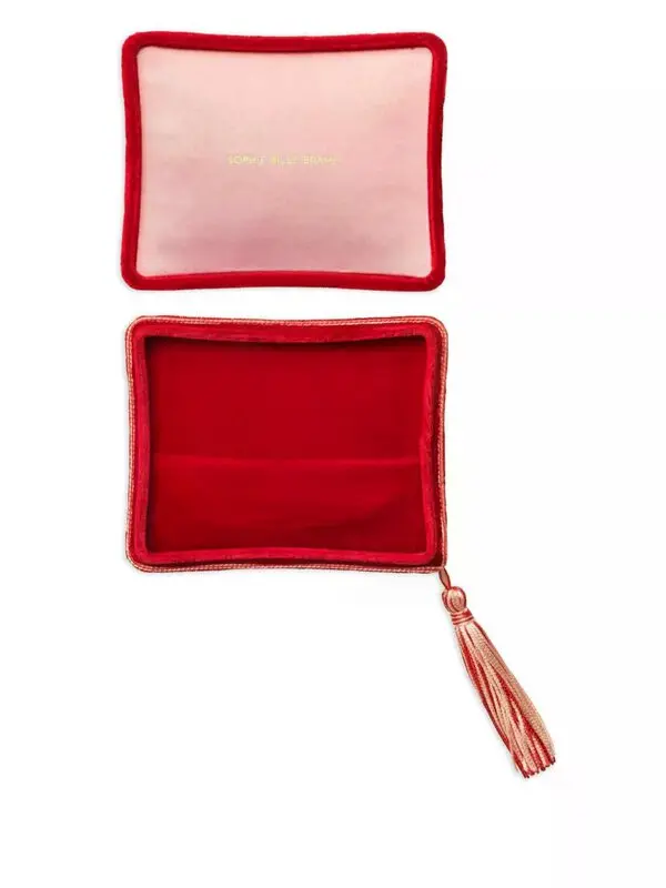 Sophie Bille Brahe Velvet Lily Rouge Jewellery Box - Red