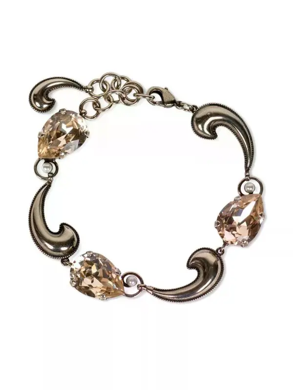 Etro Crystal-embellished Bracelet - Silver
