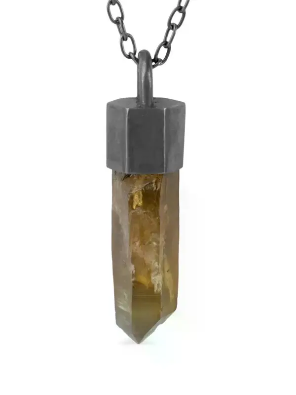 PARTS OF FOUR Sterling Silver Talisman Citrine Necklace - Yellow