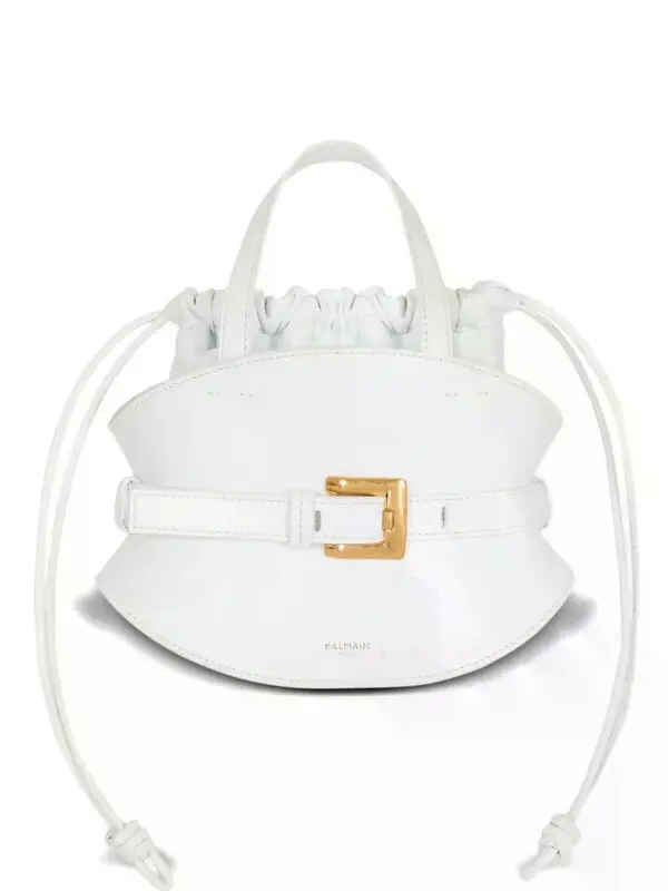 Balmain Belted-detail Tote Bag - White