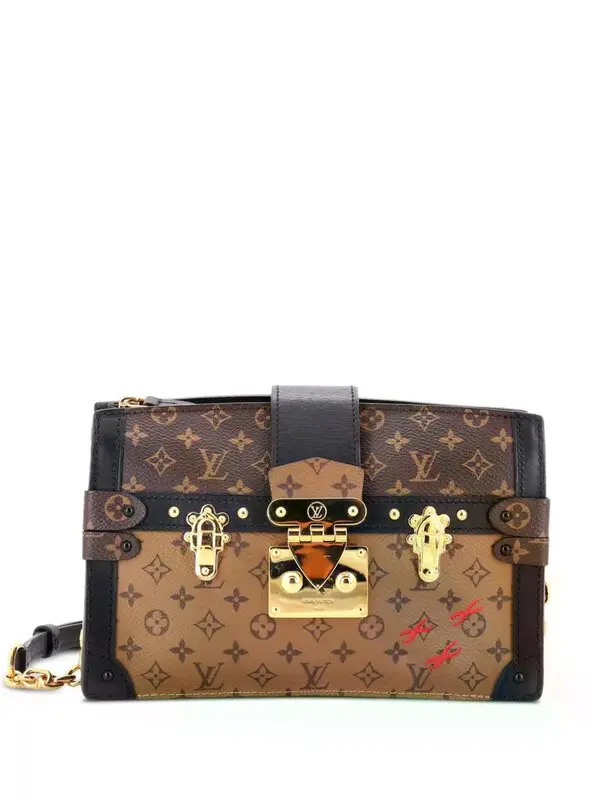 LOUIS VUITTON Trunk Reverse Monogram Canvas Clutch - Brown
