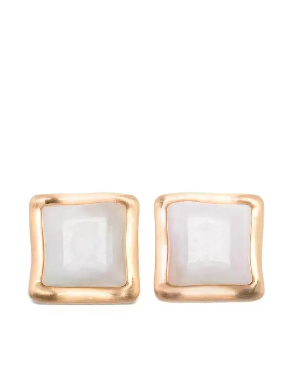 Cult Gaia Square Suni Earrings - White