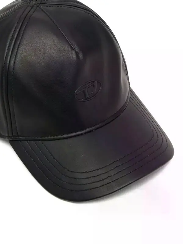Diesel Logo-emossed Baseball Cap - Black