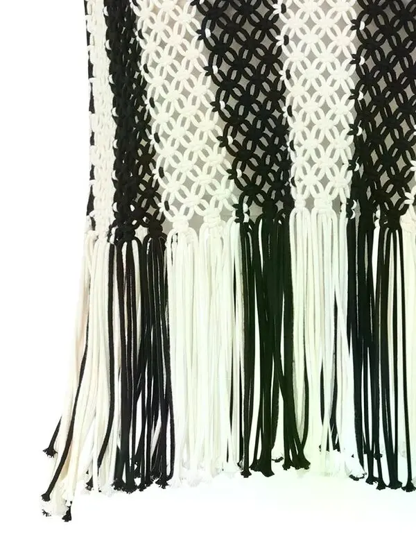 Zimmermann Macramé-fabric Fringed-hem Top