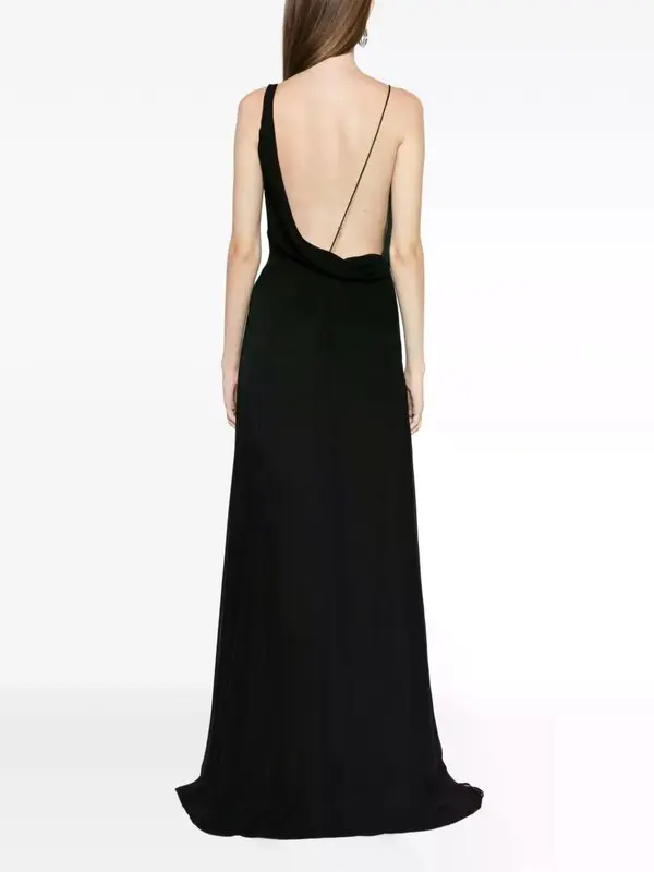 Amiri Cowl-neck Slit Maxi Dress