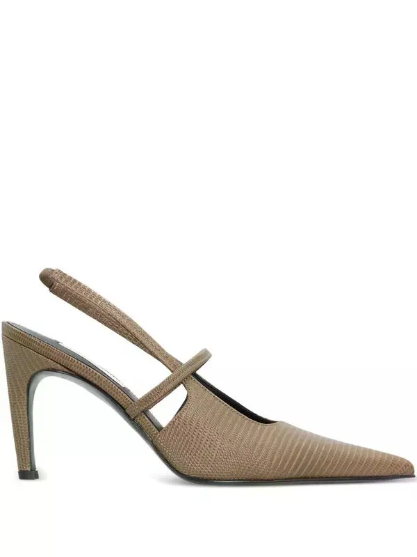 TOTEME 100mm Lizard-effect Heeled Pumps - Neutrals