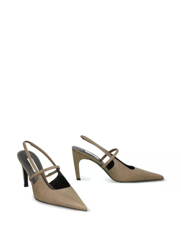 TOTEME 100mm Lizard-effect Heeled Pumps - Neutrals