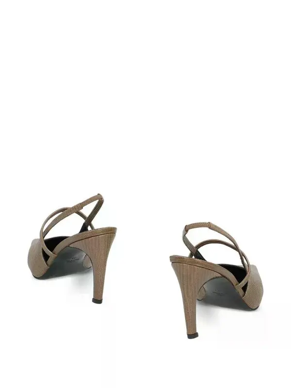 TOTEME 100mm Lizard-effect Heeled Pumps - Neutrals