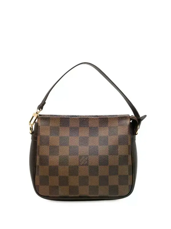 LOUIS VUITTON 1998 Damier Ebene Trousse Pochette Handbag - Brown