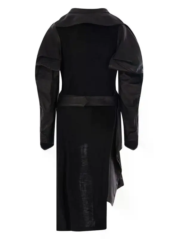 Yohji Yamamoto Belted Puff-sleeve Coat