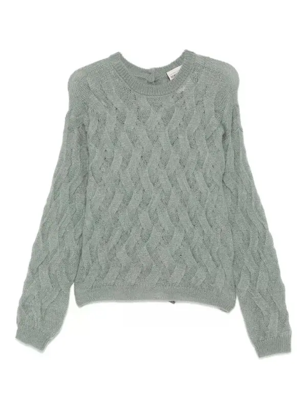 SEMICOUTURE Cable-knit Sweater With Bow Detail