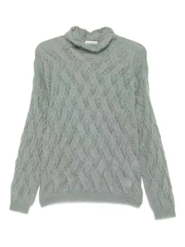 SEMICOUTURE Elsa Cable-knit Roll-neck Sweater
