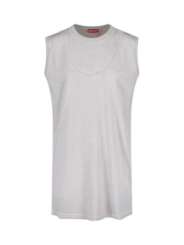 COURREGES Ribbed Tank Top - Gray