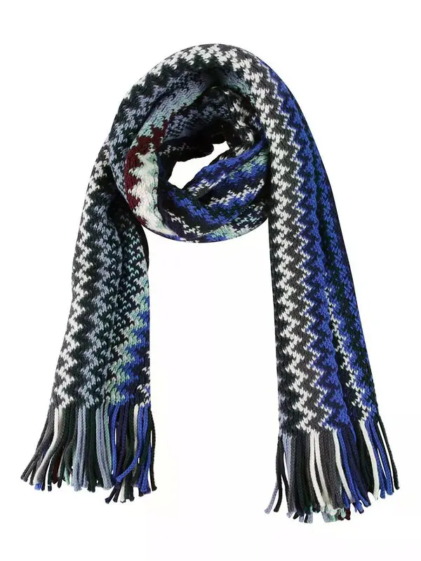 Missoni Fringed Scarf - Blue