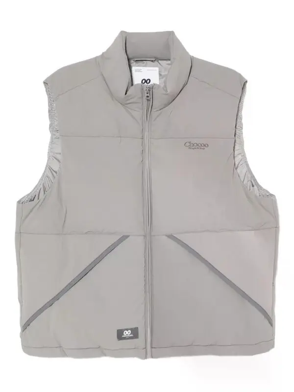 CHOCOOLATE Logo-embroidered Gilet - Grey