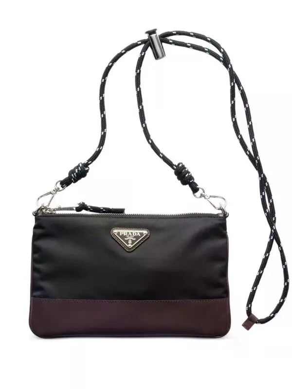 Prada Triangle-logo Shoulder Bag - Black
