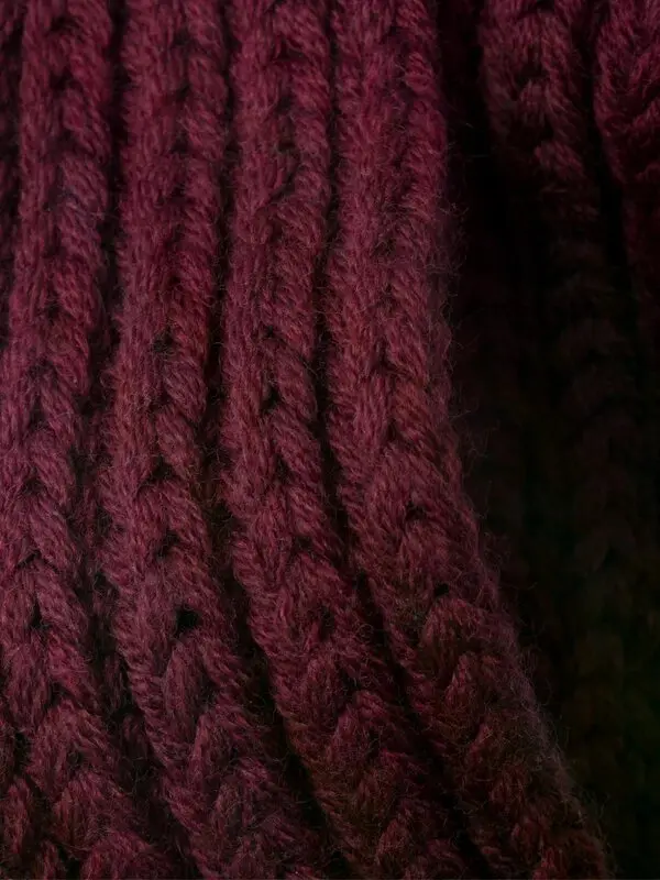 Prada Enameled Metal Rib Knit Scarf - Red