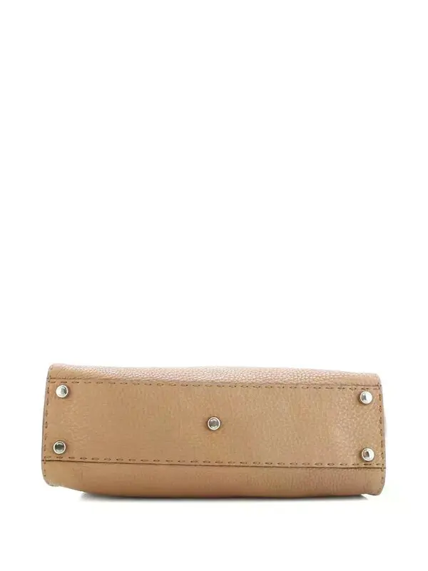 Fendi Selleria Peekaboo Bag Rigid Leather Regular Satchel - Brown