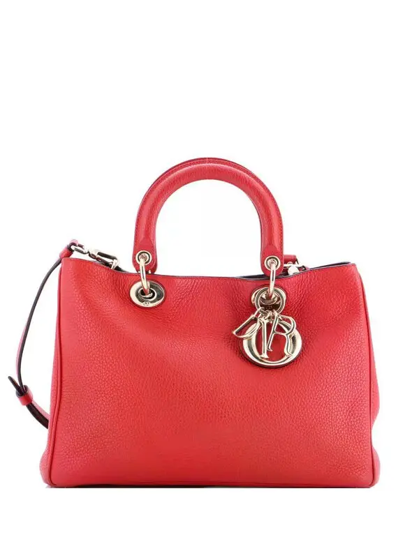Dior Diorissimo Pebbled Leather Tote Bag