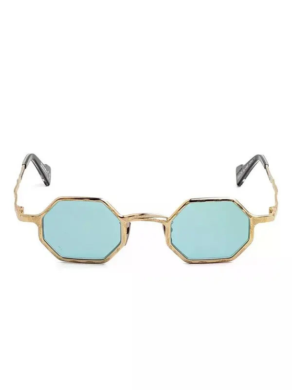 KUBORAUM Z19 Geometric Frame Glasses - Gold
