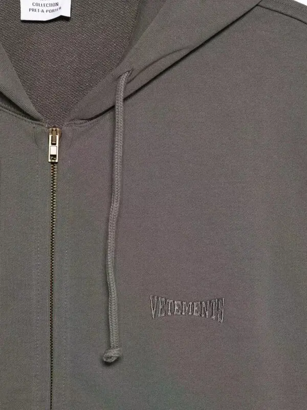 Vetements Embroidered Zip Hoodie