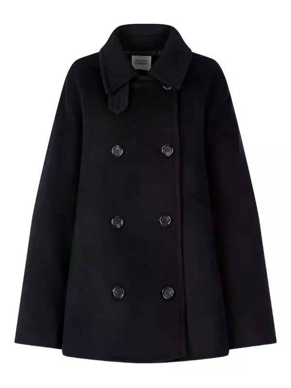 STUDIO TOMBOY Double-breasted Pea Coat - Blue