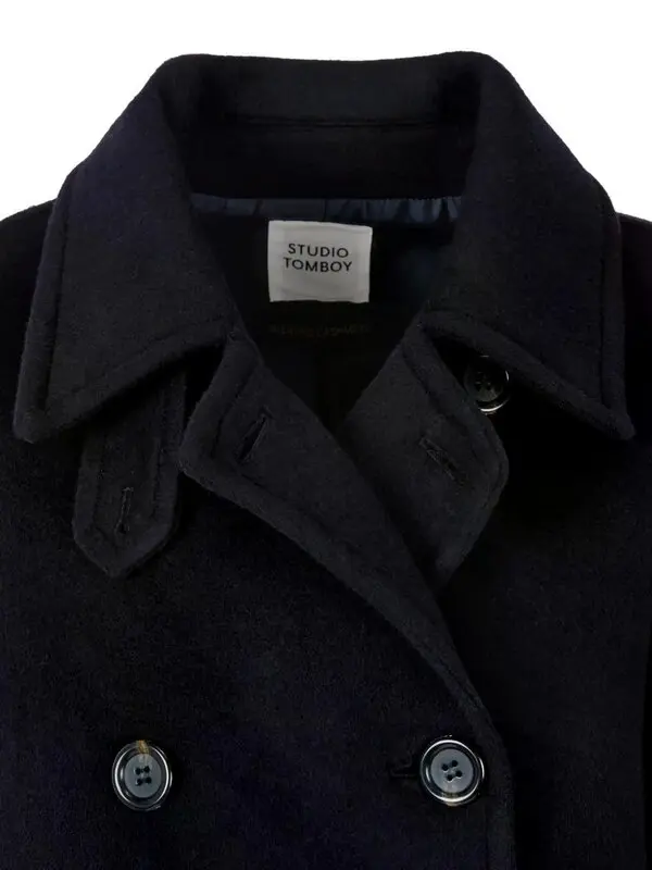 STUDIO TOMBOY Double-breasted Pea Coat - Blue