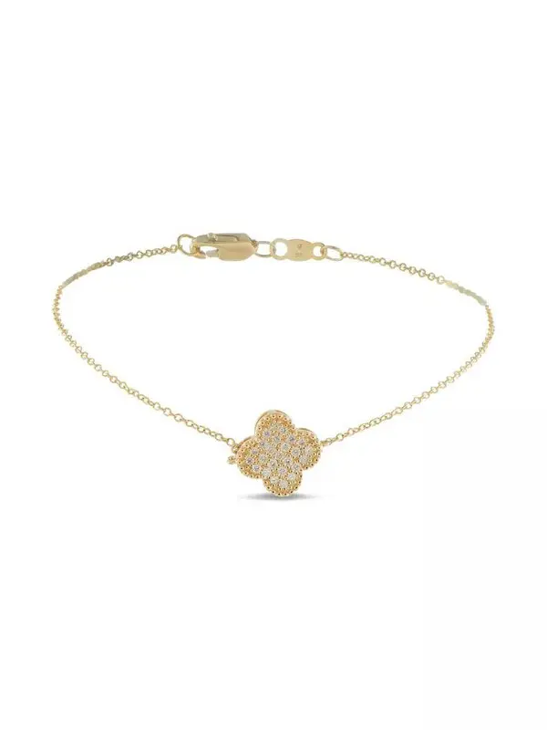 LB EXCLUSIVE 18k Yellow Diamond Clover Bracelet - Gold