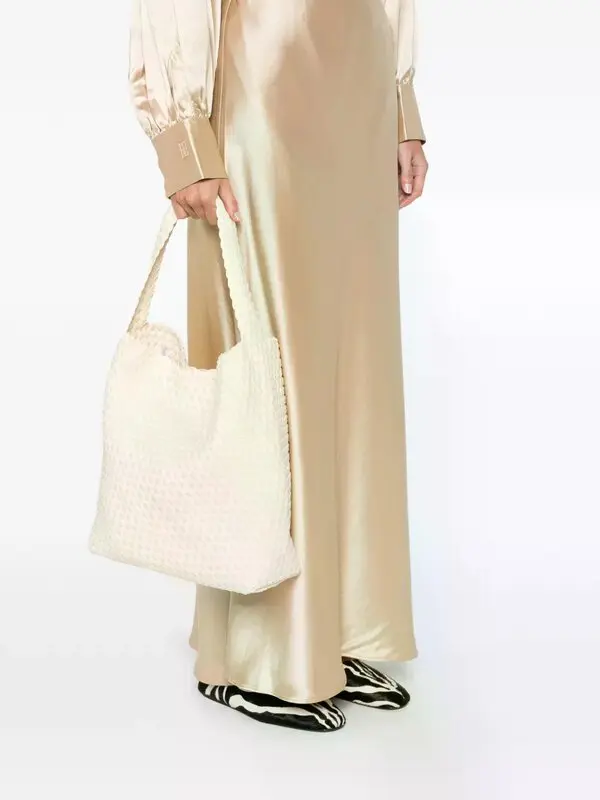 NAGHEDI Medium Nomad Hobo Woven Tote Bag - Neutrals