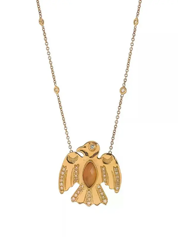 Jacquie Aiche 14k Yellow Opal Eagle Diamond Necklace - Gold
