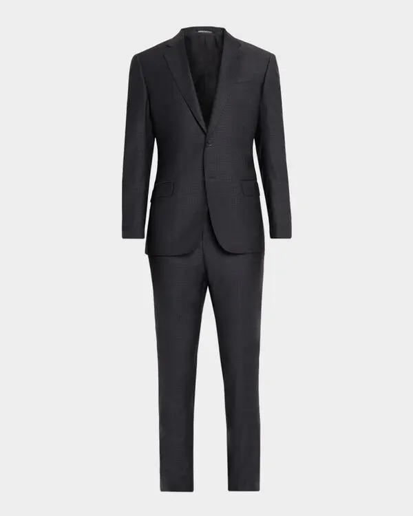 Emporio Armani G Line Virgin Wool Micro-box Suit - Fancy Grey