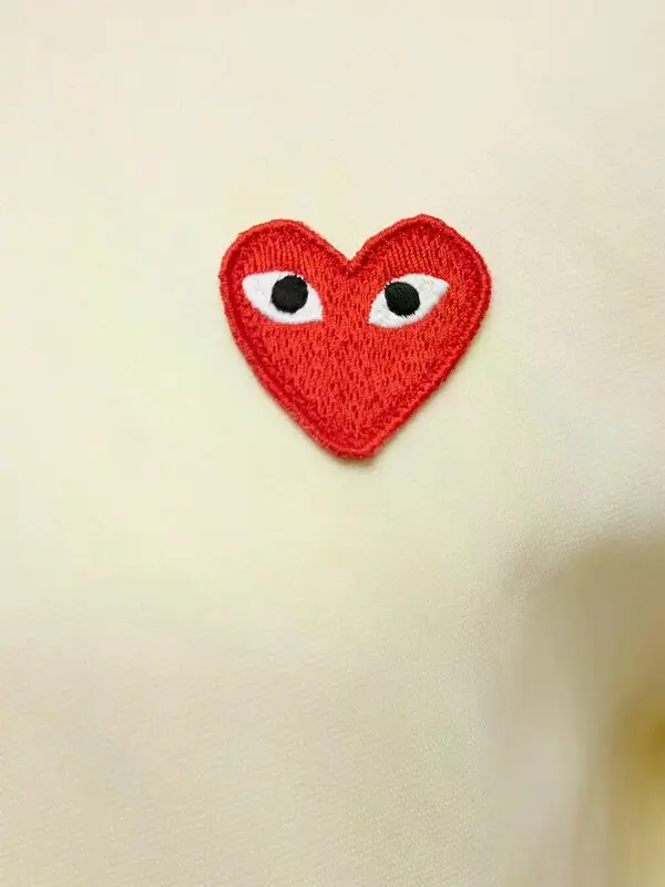 Play Comme Des Garcon Heart-appliqué Hoodie - Neutrals