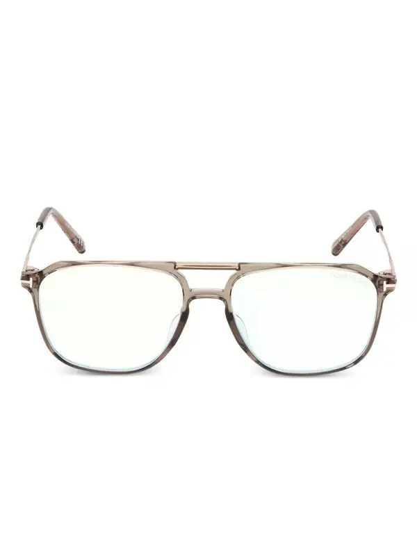 TOM FORD Pilot-frame Glasses - Brown